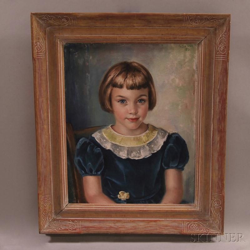 Peter Cook | Portrait of a Blue-eyed Girl (1953) | MutualArt