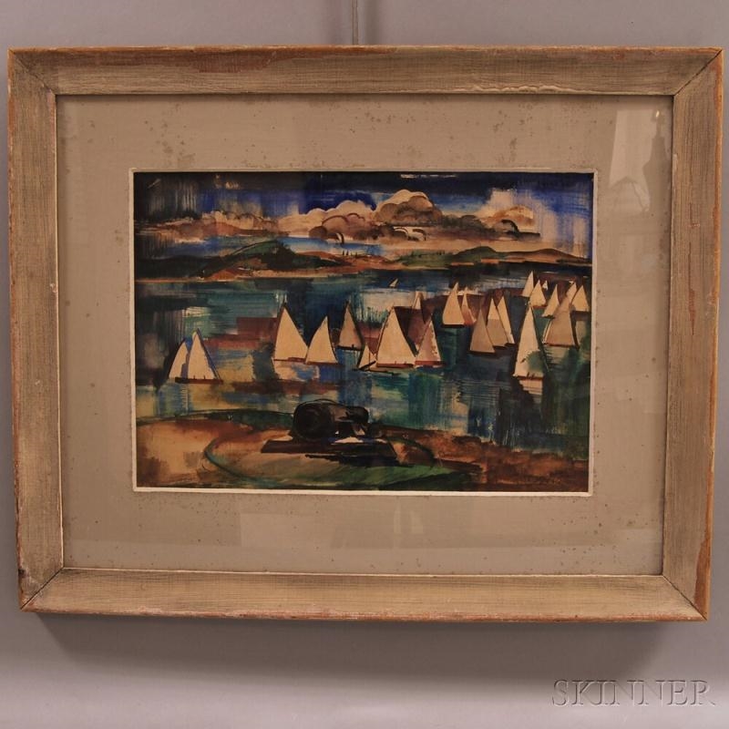 Zoltan Sepeshy | Coastal View with Sailboats | MutualArt