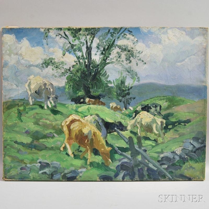 American School, 19th Century | Grazing Cows (19th Century 20th Century ...
