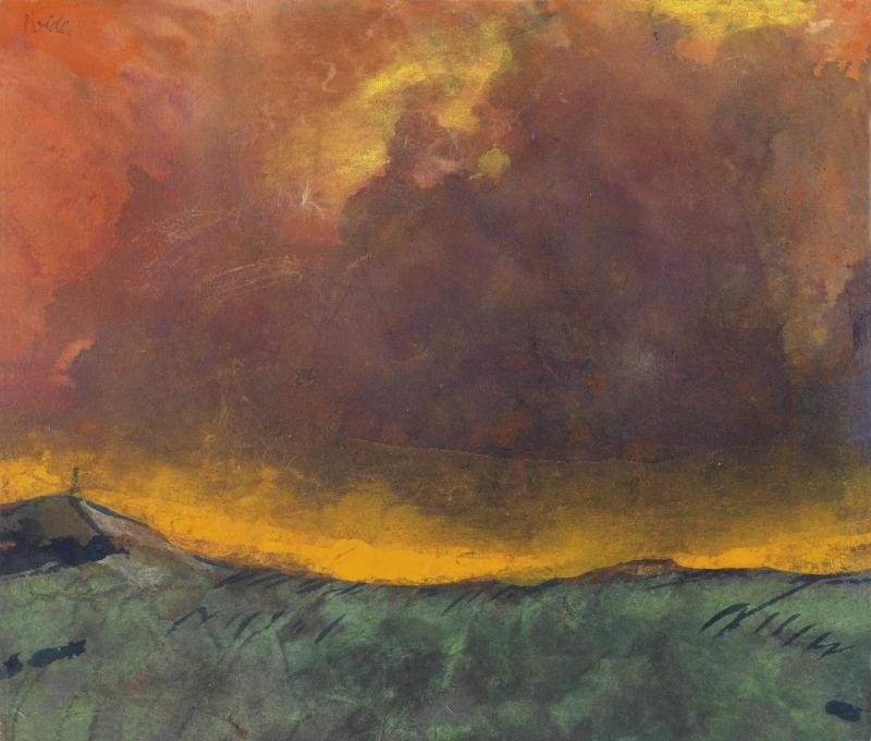 Emil Nolde | Autumn evening (Circa 1930) | MutualArt