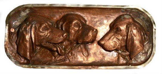 Alexander Phimister Proctor | Three Hunting Dogs (1898) | MutualArt