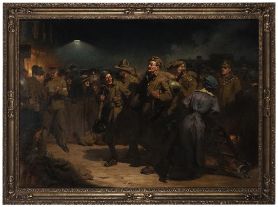 Fred Roe | The Return of the Victors, Waterloo Station (1919) | MutualArt