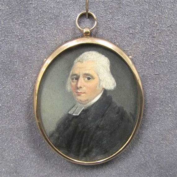 John George Naish | Portrait Miniature of a Vicar | MutualArt