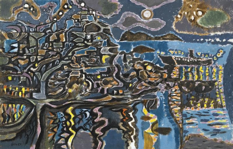 Nikos Hadjikyriakos-Ghika | Nocturnal Houses, Athens (1967) | MutualArt