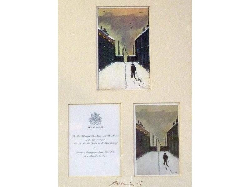 Harold Riley | 2 Works : Street scene, Brindle Heath, Salford ; Example ...