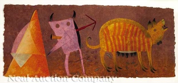 Teódulo Rómulo | Hunter with Wild Boar (1980) | MutualArt
