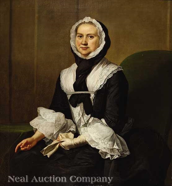 Joseph Highmore | Portrait of a lady holding an olive branch with a ...