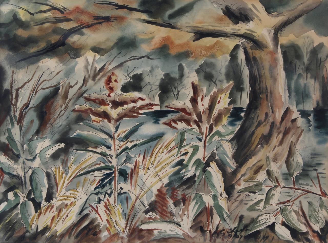 Carl Schaefer | Untitled - Forrest (1947) | MutualArt