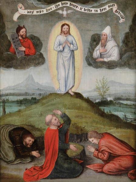 Unknown | Religious depiction of Christ in mandorla and the Holy Spirit ...