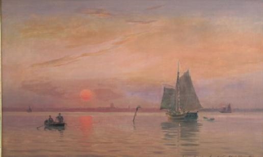 Alfred Olsen | Tidley Morgen- Oresund (1910) | MutualArt