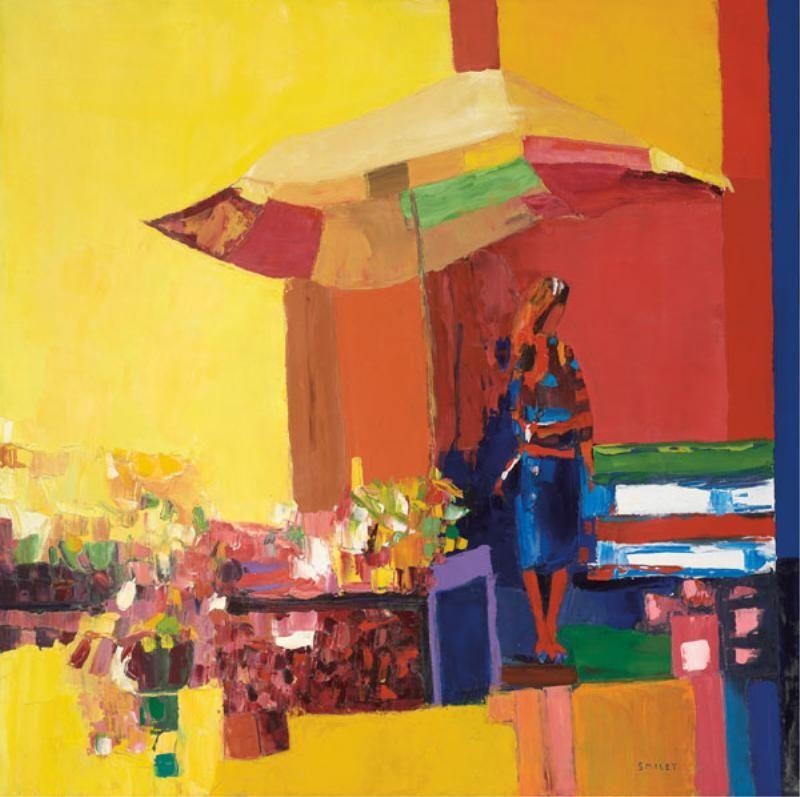 Sidney Smiley | Woman at Marketplace | MutualArt