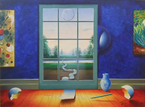 Fernando de Jesus Oliveira | Surrealist window view | MutualArt