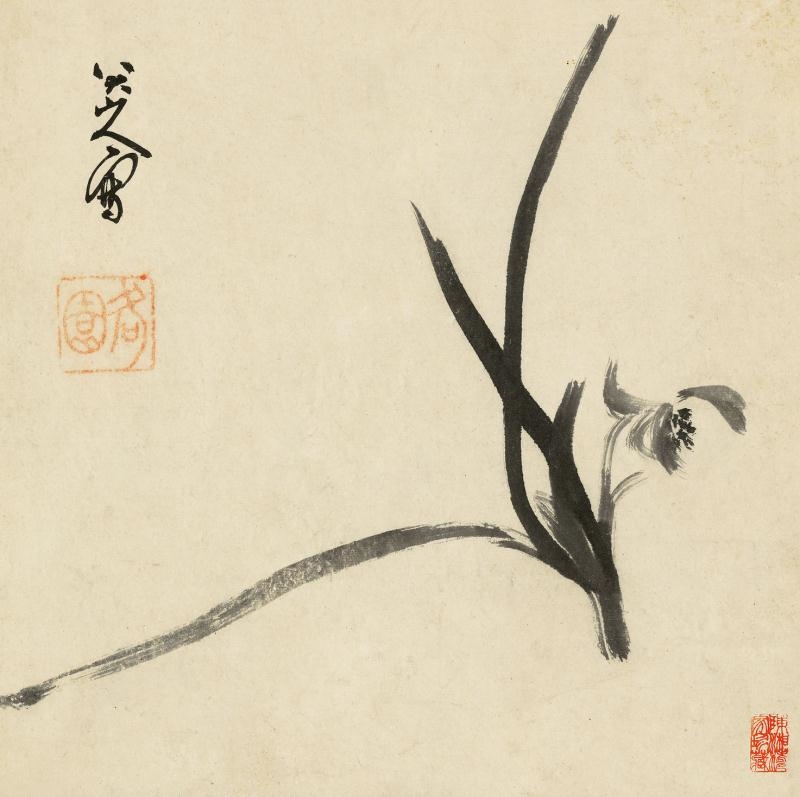Bada Shanren | THRUSH, POEM IN RUNNING SCRIPT CALLIGRAPHY | MutualArt