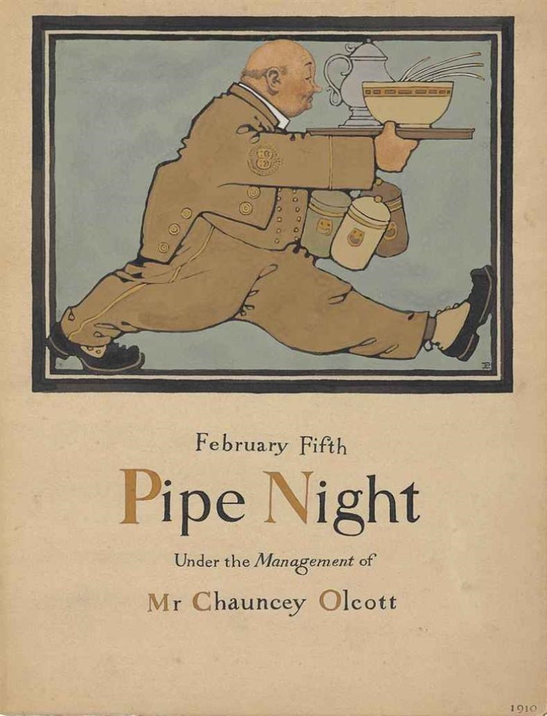 Maxfield Parrish | Pipe Night (1909) | MutualArt