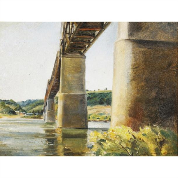 George Jo Mess | The Madison Bridge (Circa 1940) | MutualArt