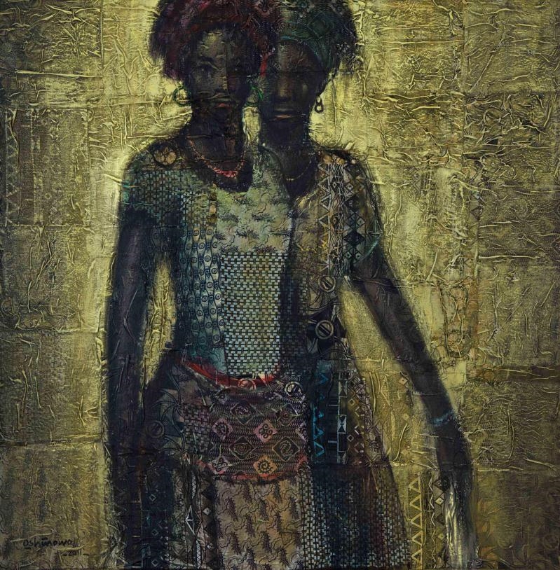 Kolade Oshinowo | Two sisters (2011) | MutualArt