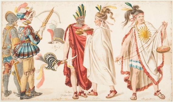 German School, 19th Century | Étude de conquistadors et d'incas | MutualArt
