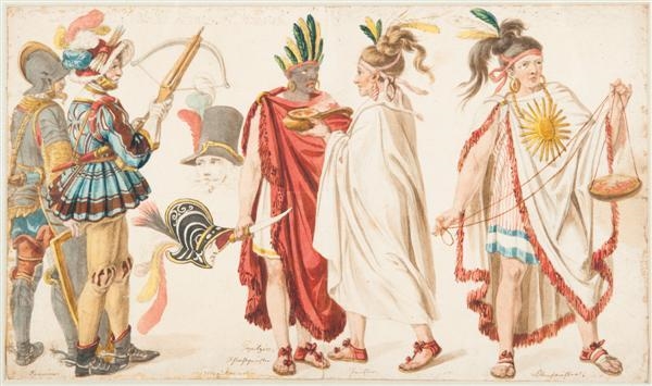 German School, 19th Century | Étude de conquistadors et d'incas | MutualArt