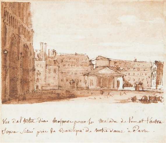 Victor-Jean Nicolle | Vue de l'Hôtel Dieu | MutualArt