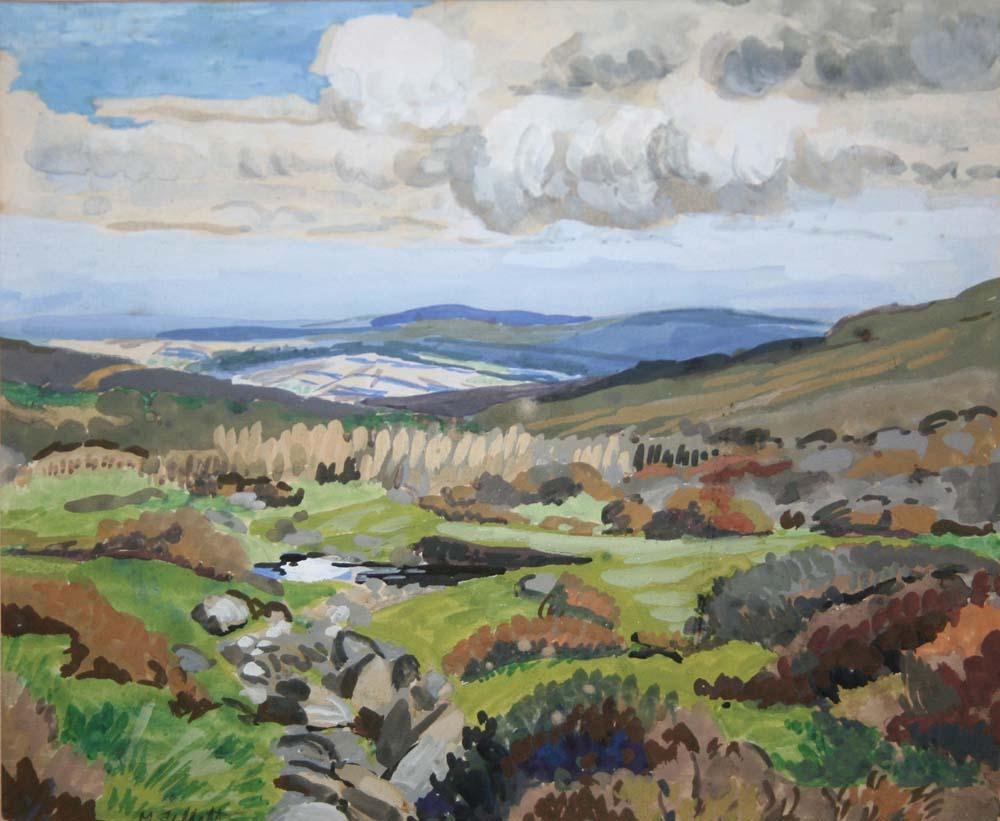 Mainie Jellett | LOOKING ACROSS LISMORE (1941) | MutualArt