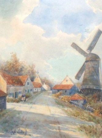 F. Van Vollen | Dutch Landscape with Windmill | MutualArt