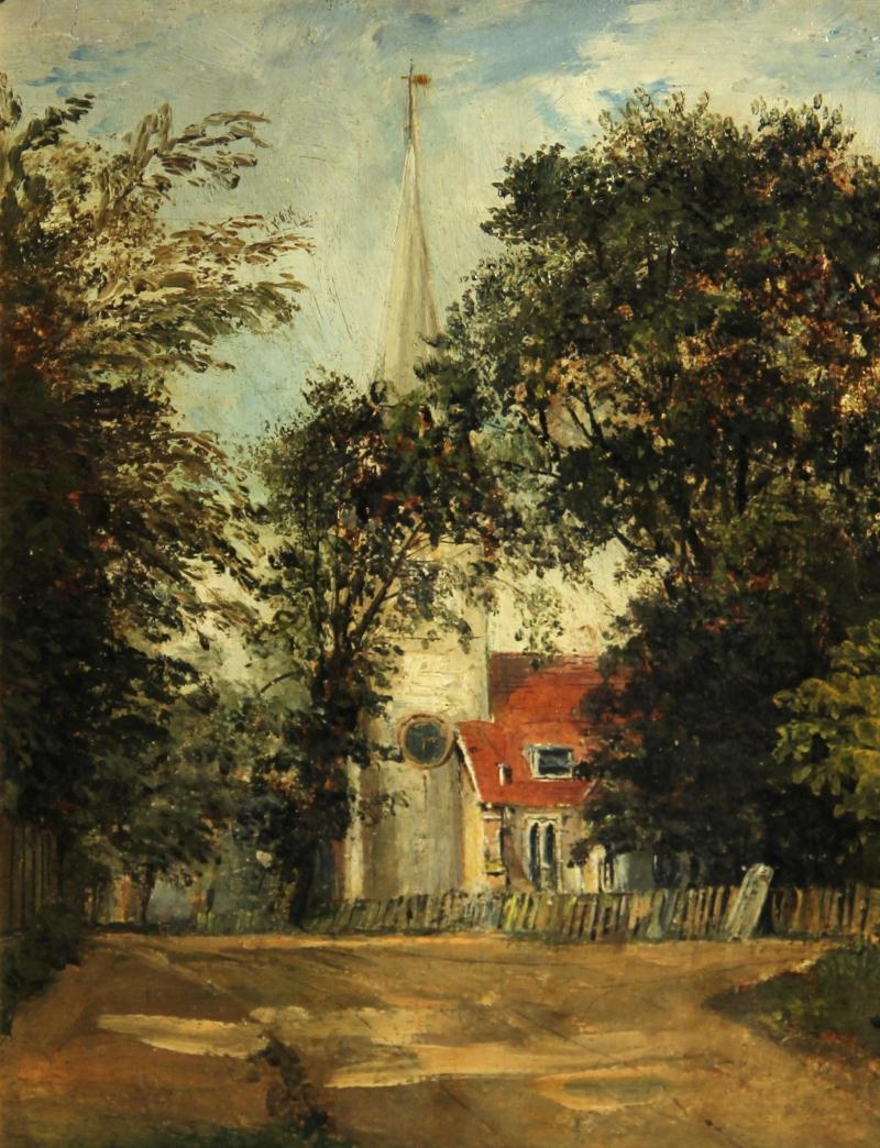 John Constable | A watermill by a river | MutualArt