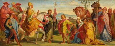 Alfred Rethel | Henry IV's Meeting with Pope Gregory VII in Canossa ...