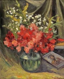 Hector Doukas | Flowers in a vase | MutualArt