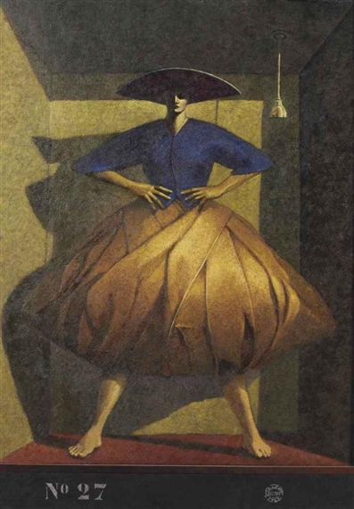 Yves Clerc | Lady with hat (1989) | MutualArt