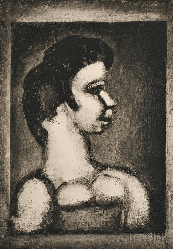 Georges Rouault | Courtisane en profil à droite (1927) | MutualArt