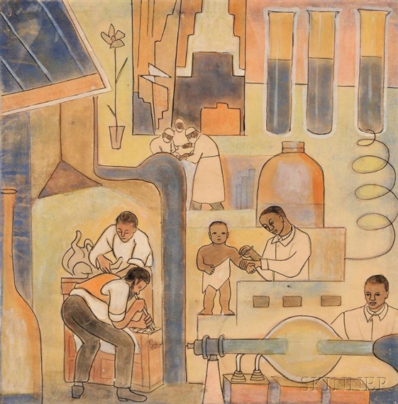 Thelma Johnson Streat | Medicine Drawing, A Mural Study | MutualArt