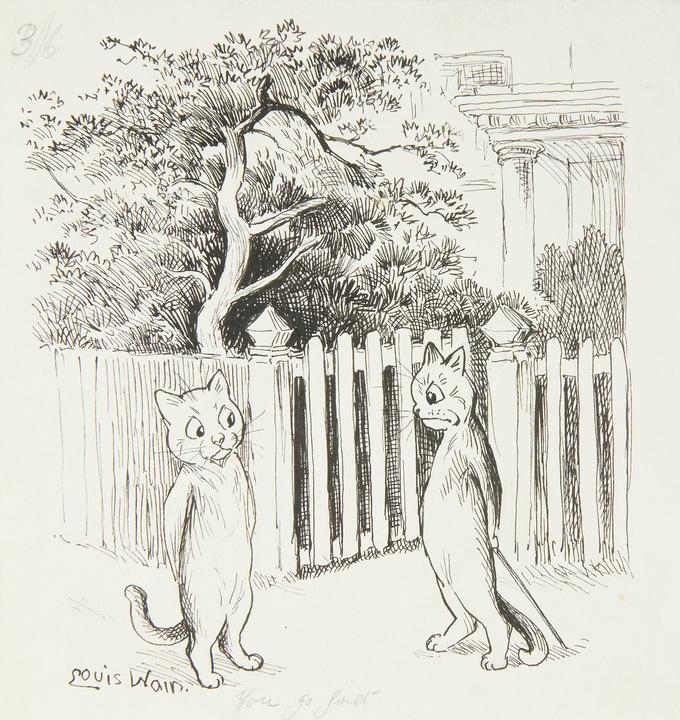 Louis Wain | Mr.Owl - Are You a New Kind of Owl Kitty? | MutualArt