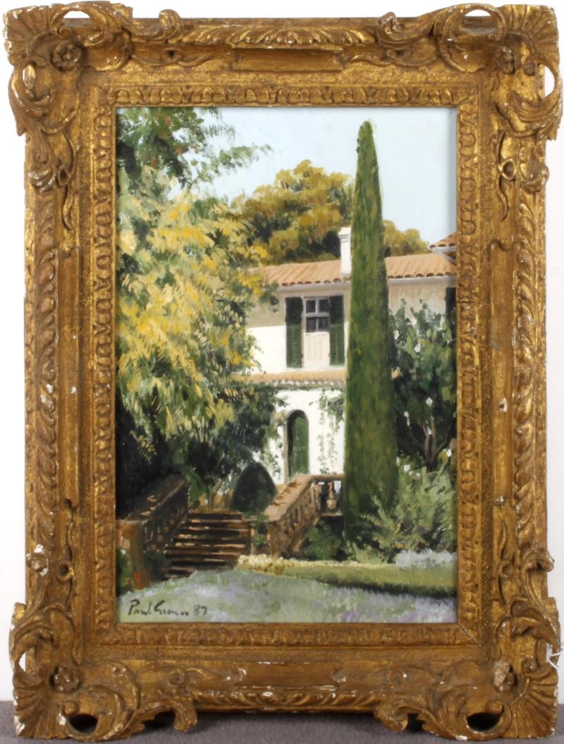 Paul Gunn | A house facade and garden | MutualArt