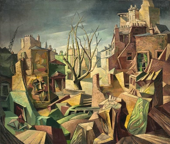 Walter Nessler | Surreale Stadtlandschaft (London) (1943) | MutualArt