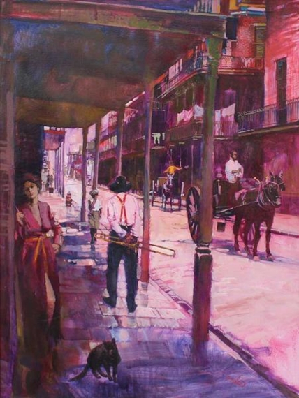 Neil Boyle | NEW ORLEANS EVENING STREET, SCENE | MutualArt