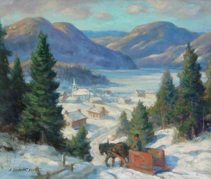 Adam Sheriff-Scott | WINTER LANDSCAPE WITH HORSE AND SLED (1961 ...
