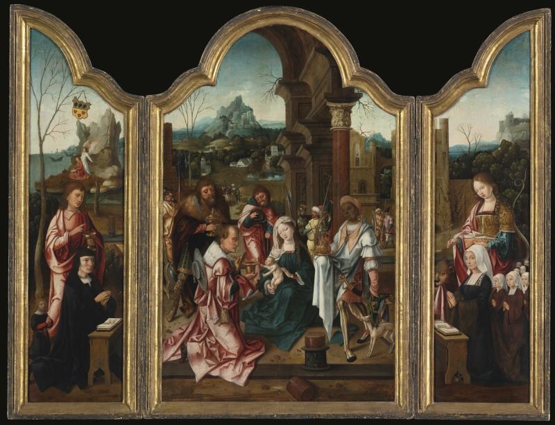 Antwerp Mannerist School, 16th Century | A Complete Altarpiece with the Adoration of the Magi on ...