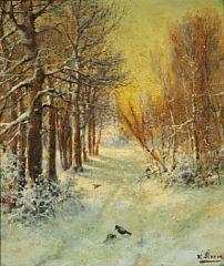 Karl Rosen | River Landscape with a Hut | MutualArt