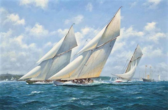 David Brackman | Big-cutters racing in close quarters off Osborne Bay ...