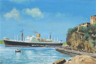 Stanley Pellett | 3 works: M.V. Rangitane off the Isle of Wight; M.V ...