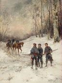 Louis Emile Benassit | APPROACHING CAVALRYMEN | MutualArt