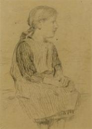 Albert Anker | Young woman writing a letter (1903) | MutualArt