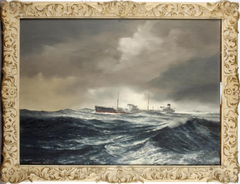 Gordon Ellis | M.V. 'Regent Tiger' in mid-Atlantic | MutualArt