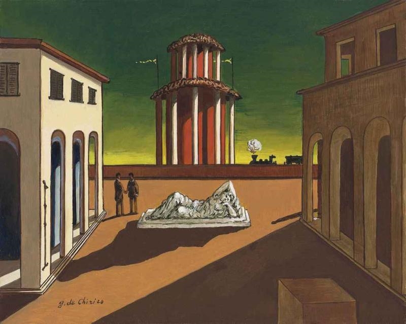 Giorgio de Chirico | Piazza d'Italia con Arianna (Circa 1960) | MutualArt