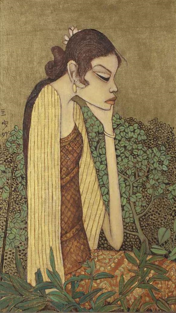 Cheong Soo Pieng | Meditation (1975) | MutualArt