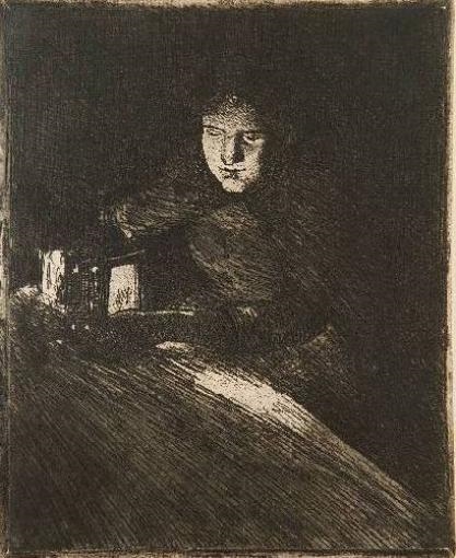 Norbert Goeneutte | La Femme A La Lanterne (1893) | MutualArt