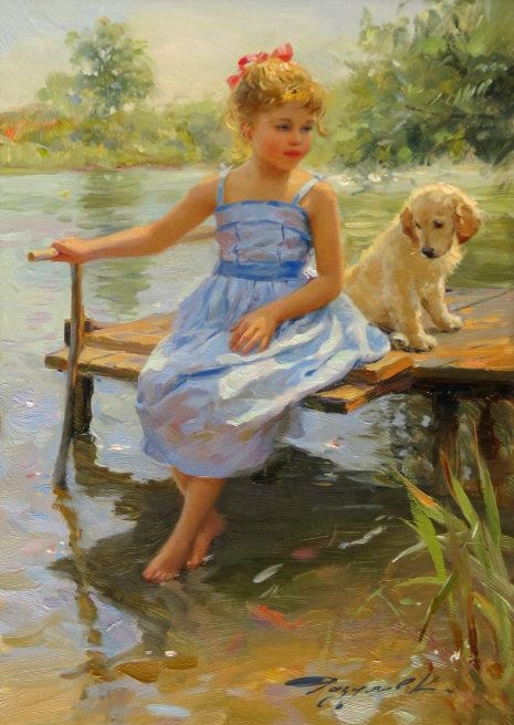 Konstantin Razumov | By the bank of the river | MutualArt
