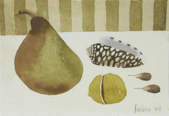 Mary Fedden | Still life with fruit and shell (2008) | MutualArt