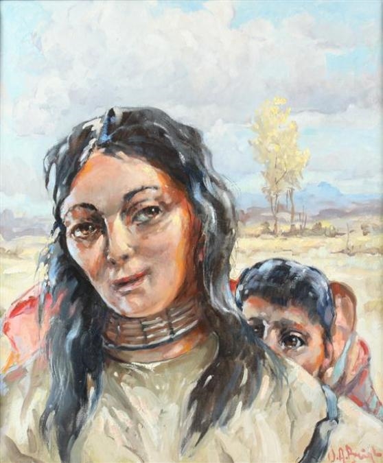 William A. Brigl | Sunny Mother And Son | MutualArt