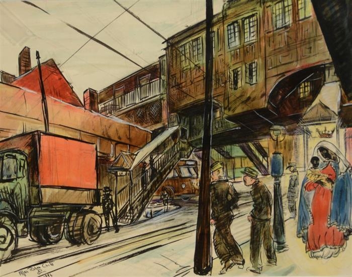 Allan Rohan Crite | DOVER STREET STATION (1996) | MutualArt